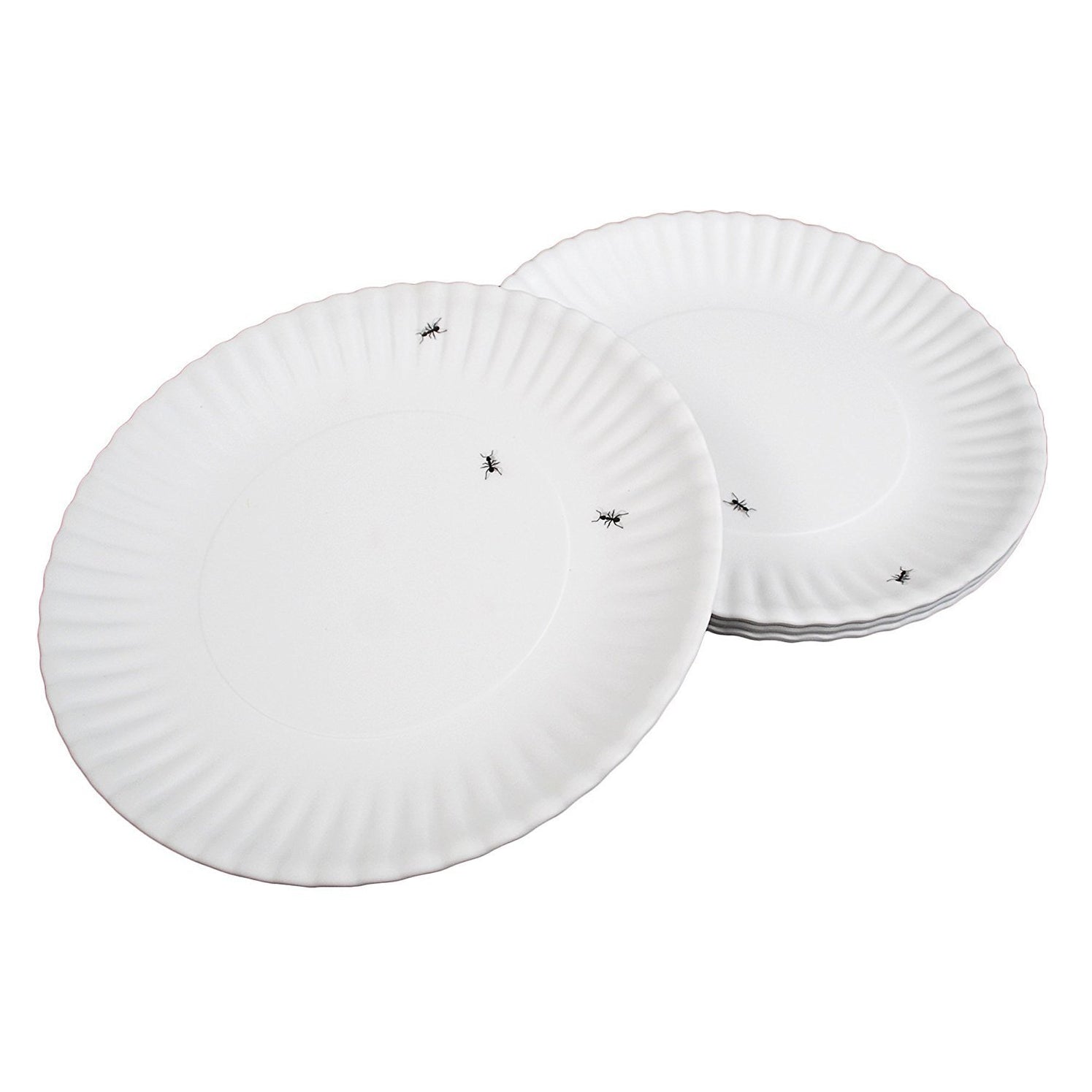 Reusable White Faux Paper Plates with Ants Set of 4– Phoenix Art Museum